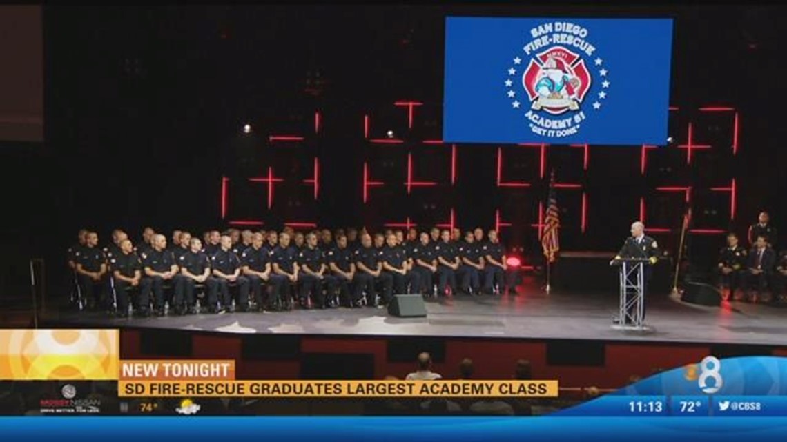 San Diego Fire-Rescue graduates largest academy class | cbs8.com