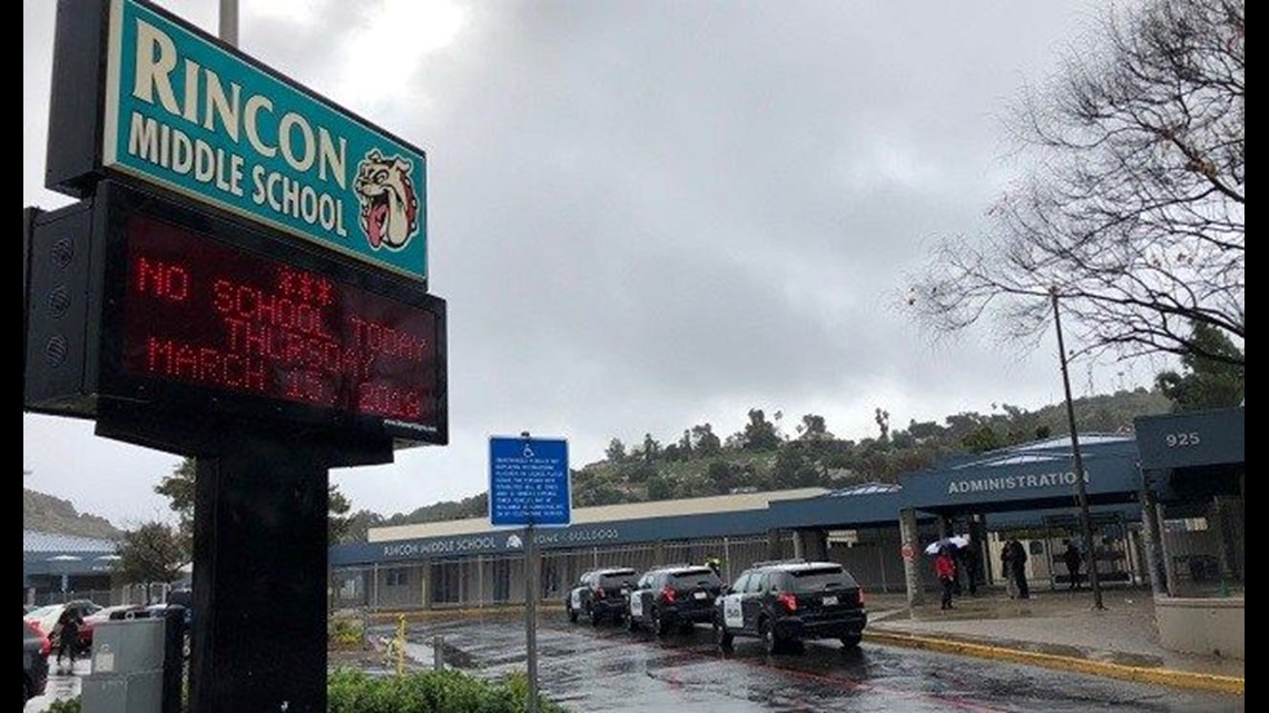 Social media threat closes Rincon Middle School in Escondido | cbs8.com