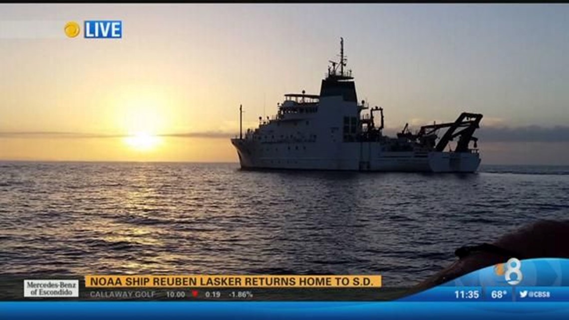 NOAA ship Reuben Lasker returns home to SD | cbs8.com