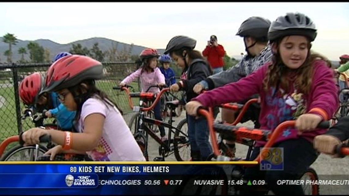 80 kids get new bikes, helmets | cbs8.com