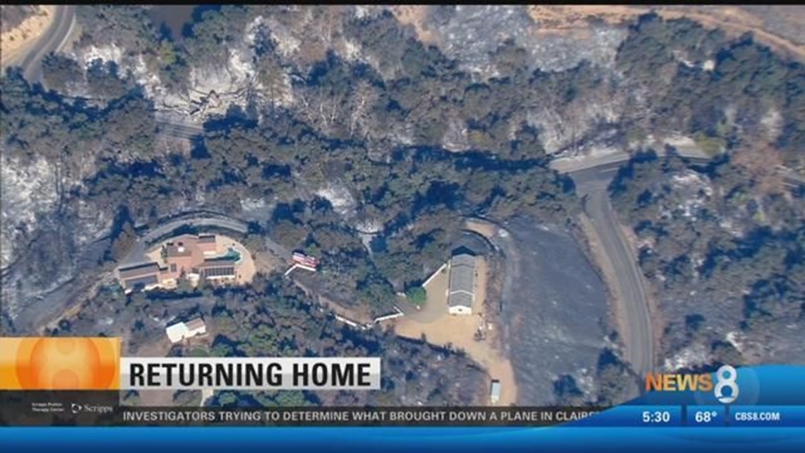 Lilac Fire: Fire victims return home to see what is left | cbs8.com