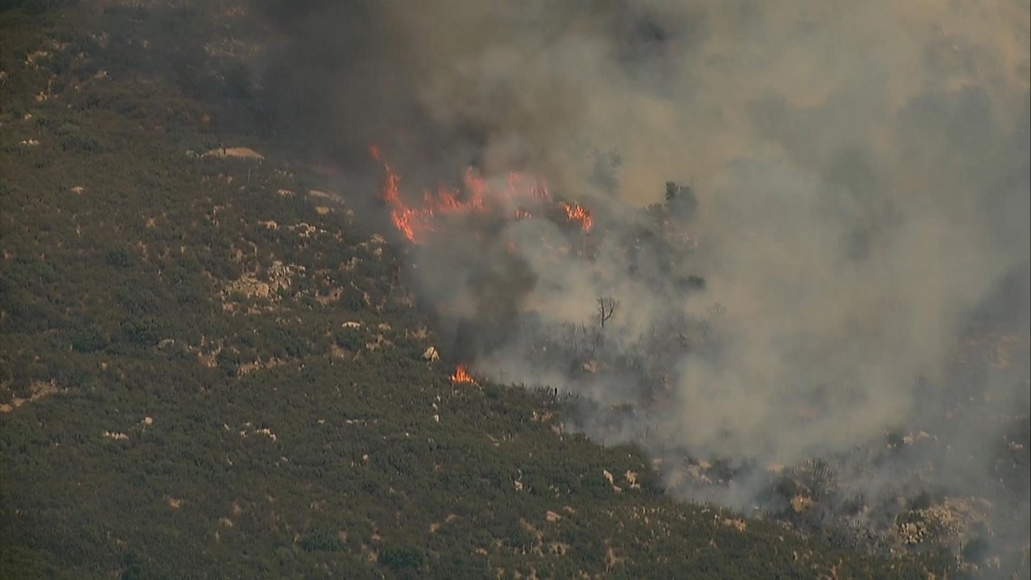 Pine Valley fire burning in East San Diego County | cbs8.com