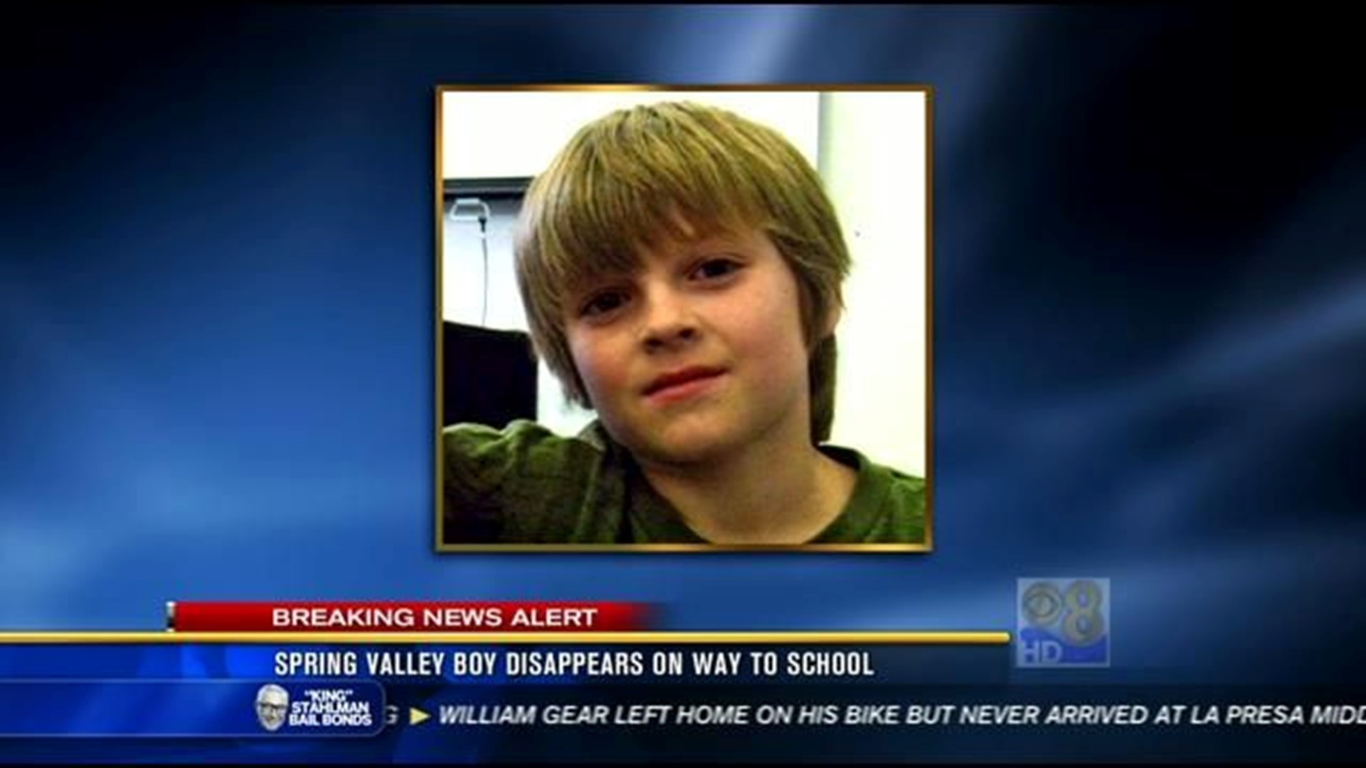 Missing Spring Valley boy found safe, made up kidnapping story | cbs8.com