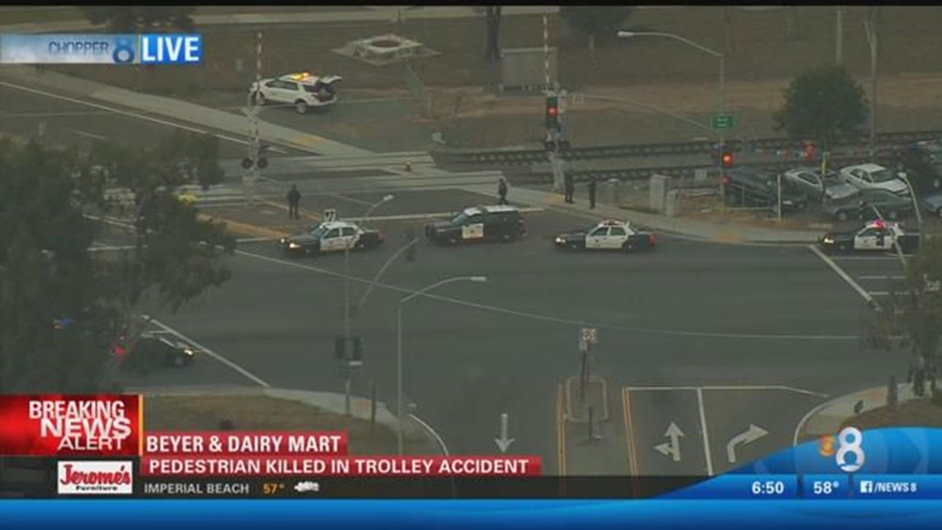 Pedestrian killed in trolley accident | cbs8.com