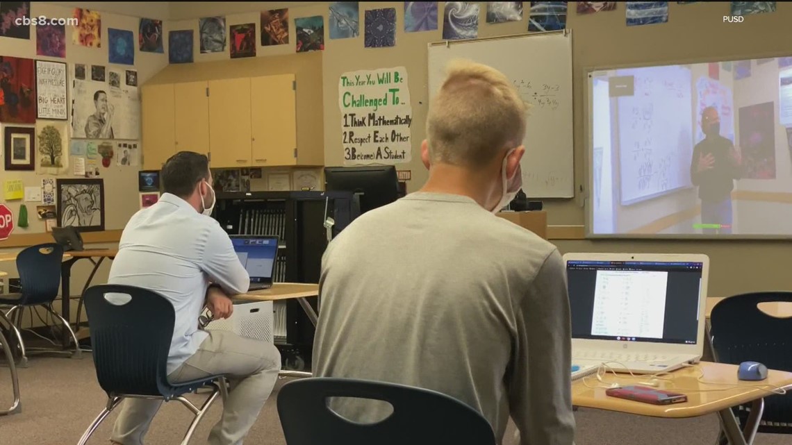 Poway Unified Middle and High School students return back to school two ...