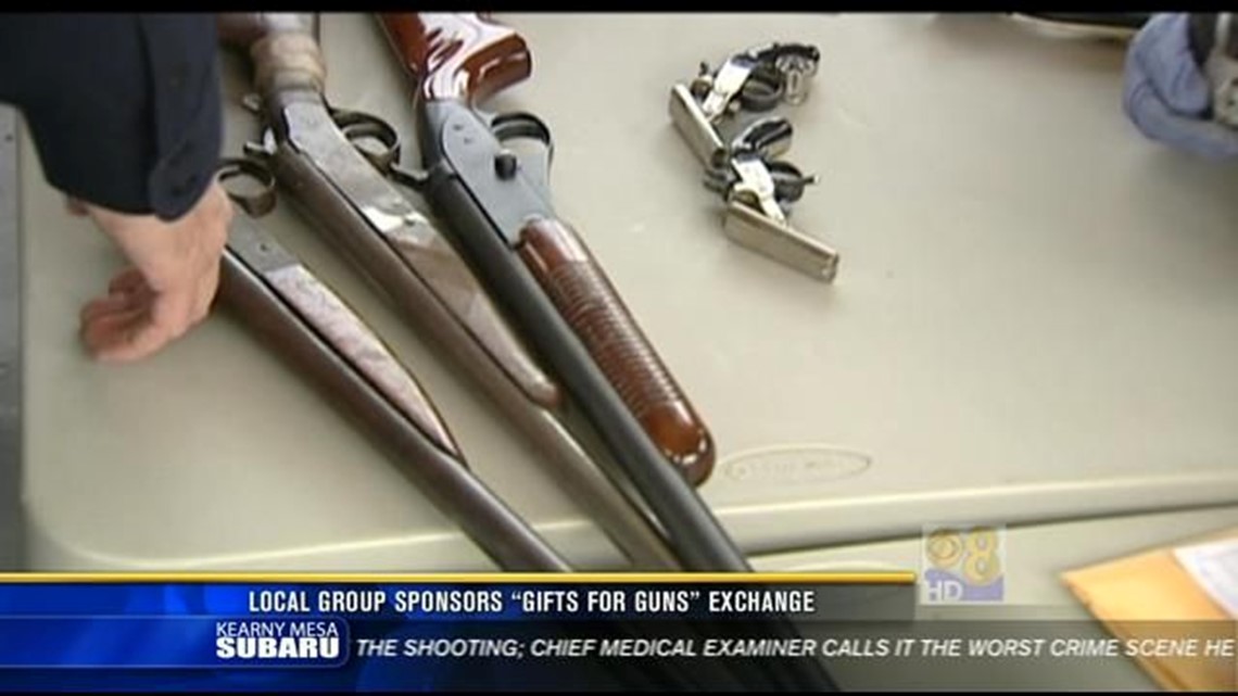 Local group sponsors "Gift Cards for Guns" exchange | cbs8.com