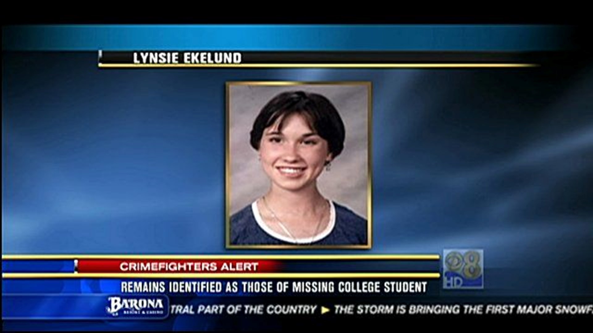 Remains identified as those of missing college student | cbs8.com