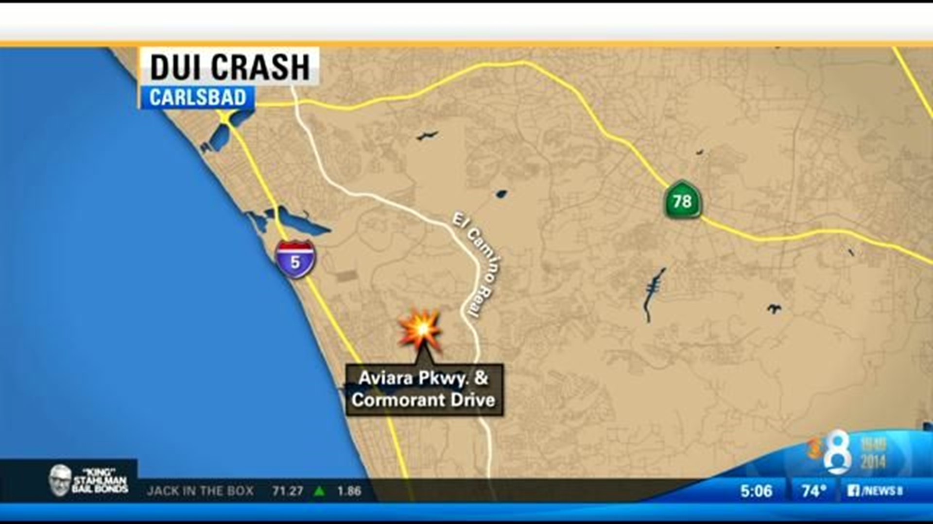 DUI suspect injured in fiery crash in Carlsbad | cbs8.com