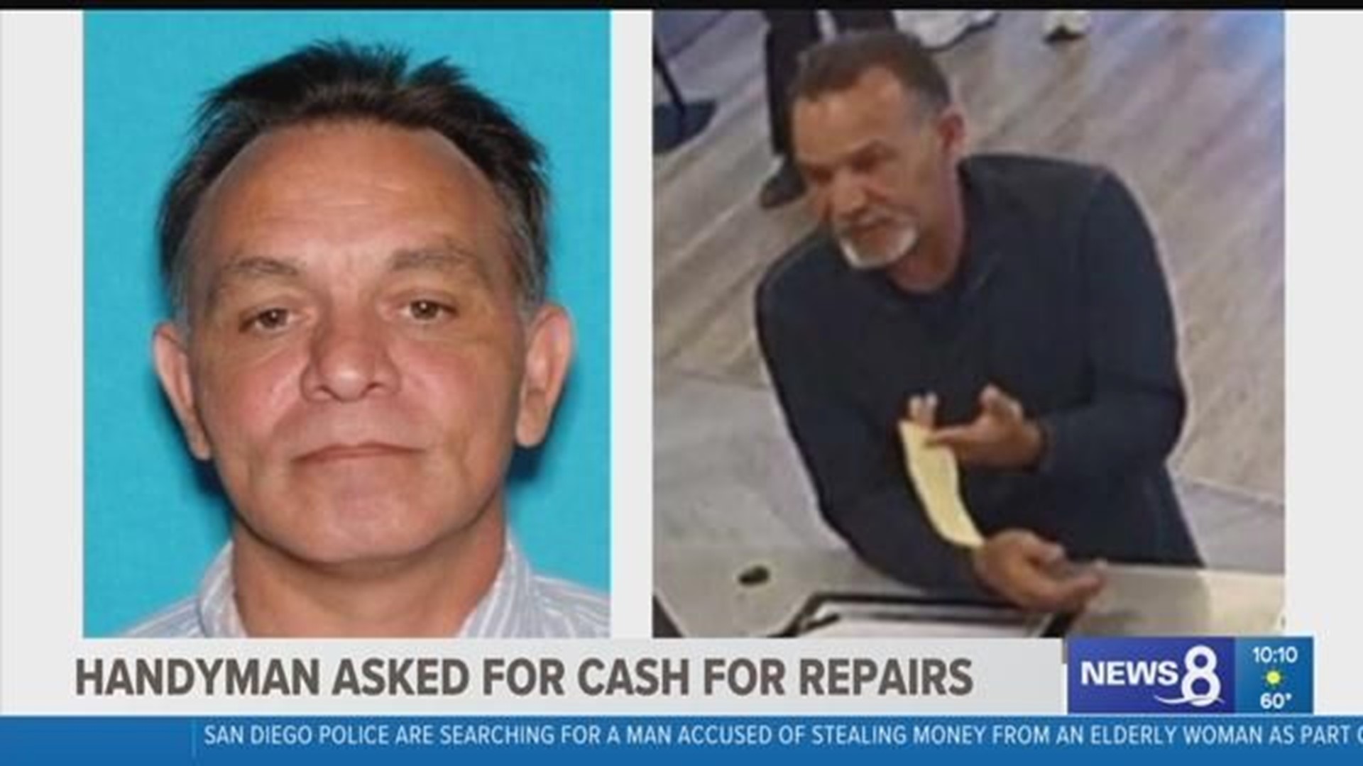 Public's help sought in finding handyman-scam suspect | cbs8.com