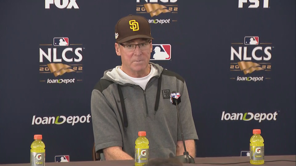 Padres manager Bob Melvin talks about upcoming NLCS series against ...