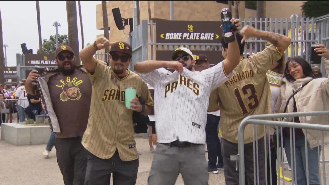 San Diego Padres fans react as Machado hits homer in 1st inning of NLCS ...