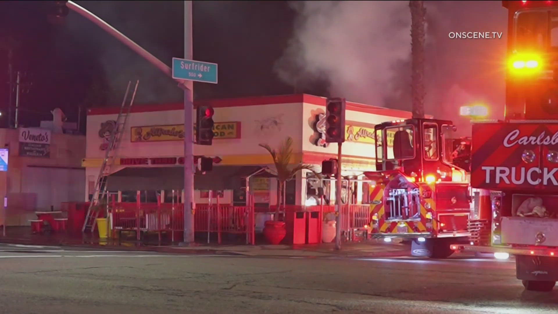 Firefighters knock down restaurant fire in Oceanside | cbs8.com