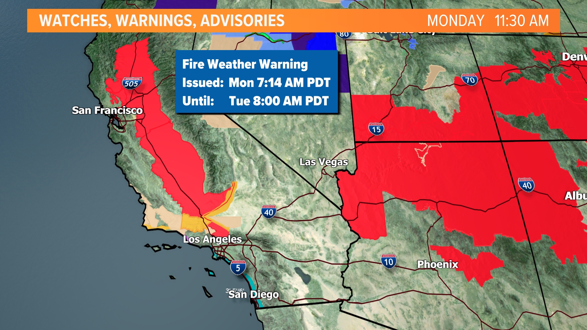 Fire Weather Warning issued for Southern California | cbs8.com