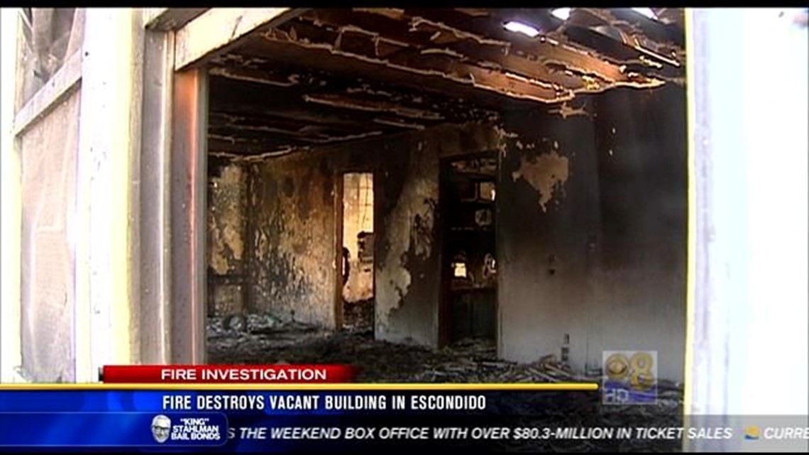 Crews battle commercial building fire in Escondido | cbs8.com