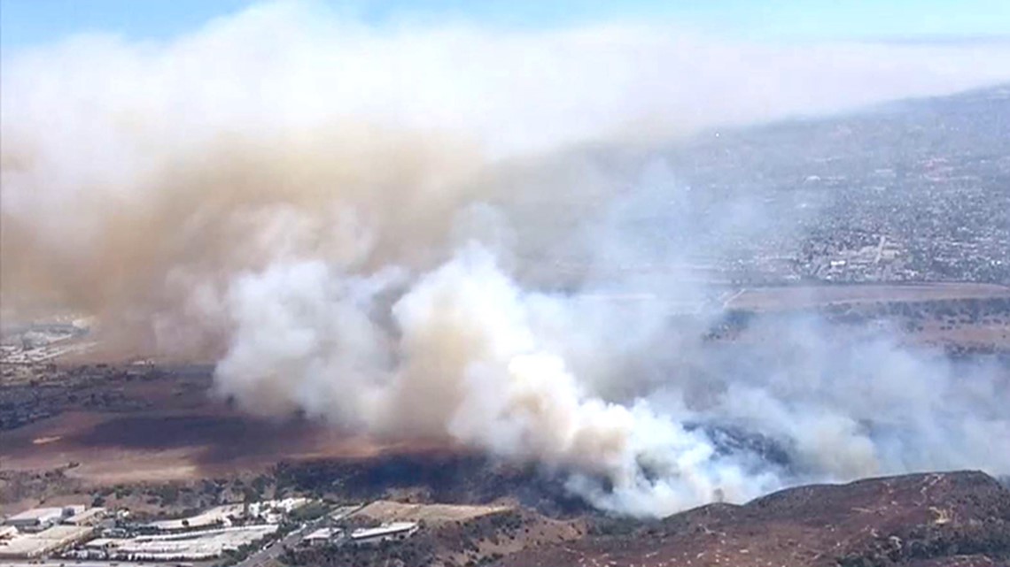 Caliente Fire in Otay Mesa: 448 acres burned, 100% contained | cbs8.com