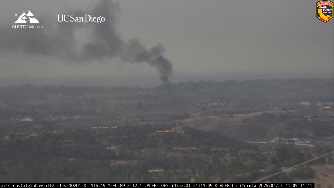 Brush fire, smoke, flames, evacuations, map in Oceanside near Hwy 76 ...