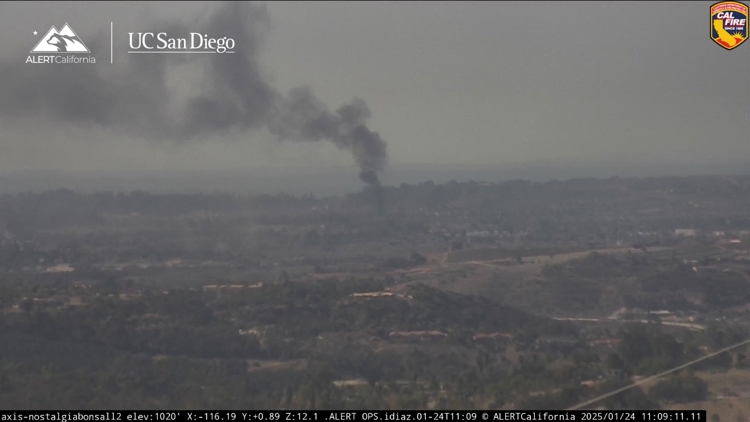 Brush fire, smoke, flames, evacuations, map in Oceanside near Hwy 76 ...