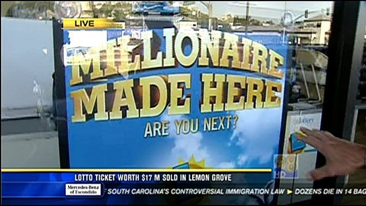 Winning lotto ticket worth $17M sold in Lemon Grove | cbs8.com