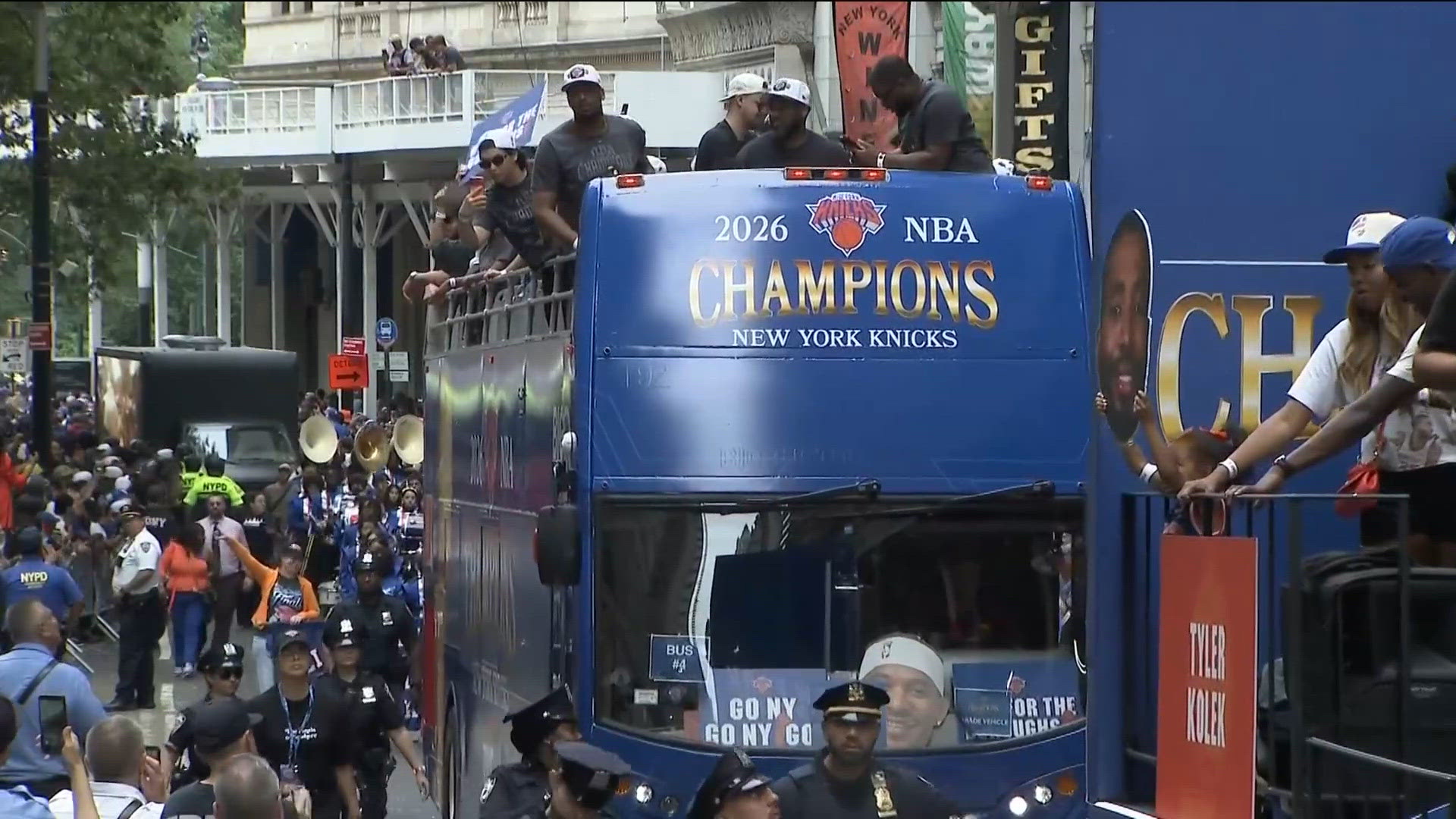 New York Knicks fans crowd streets for ticker-tape parade after NBA ...