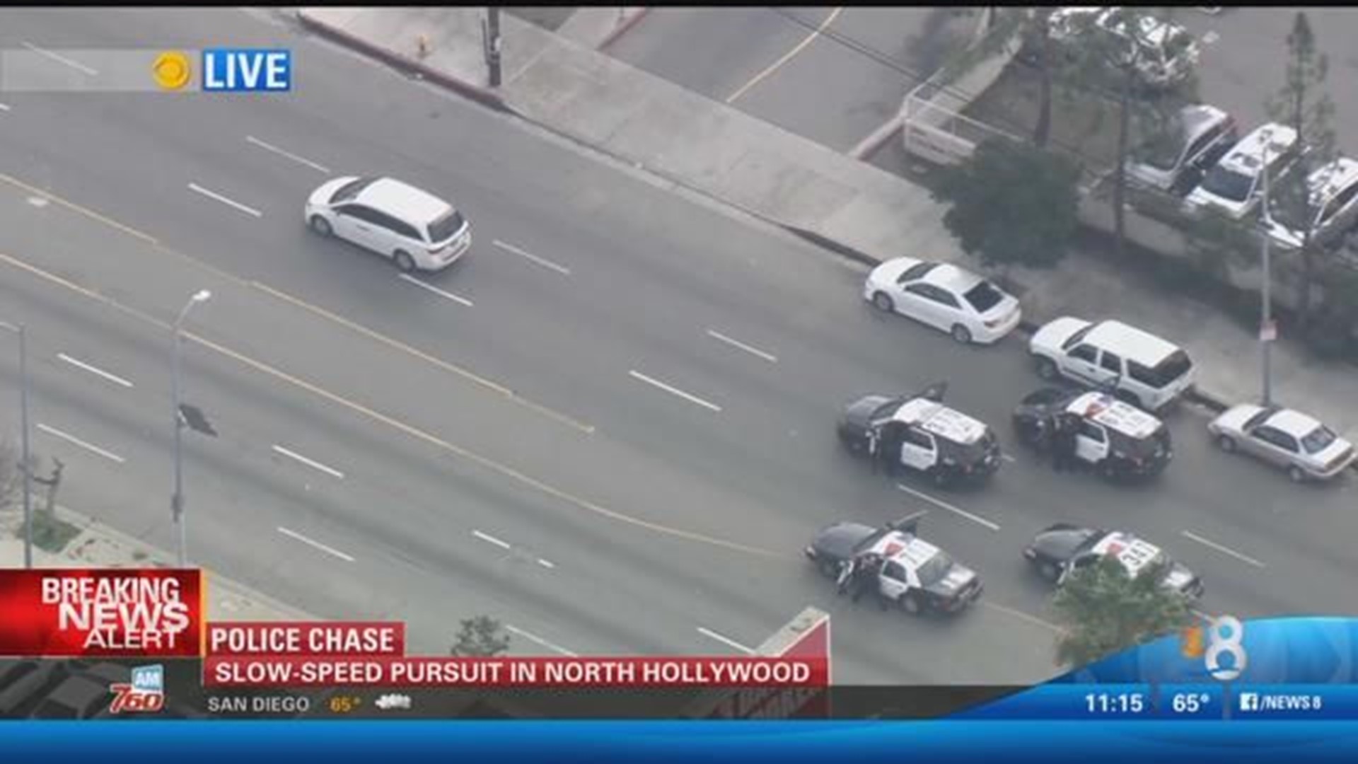 Motorist surrenders after lengthy LA freeway chase | cbs8.com