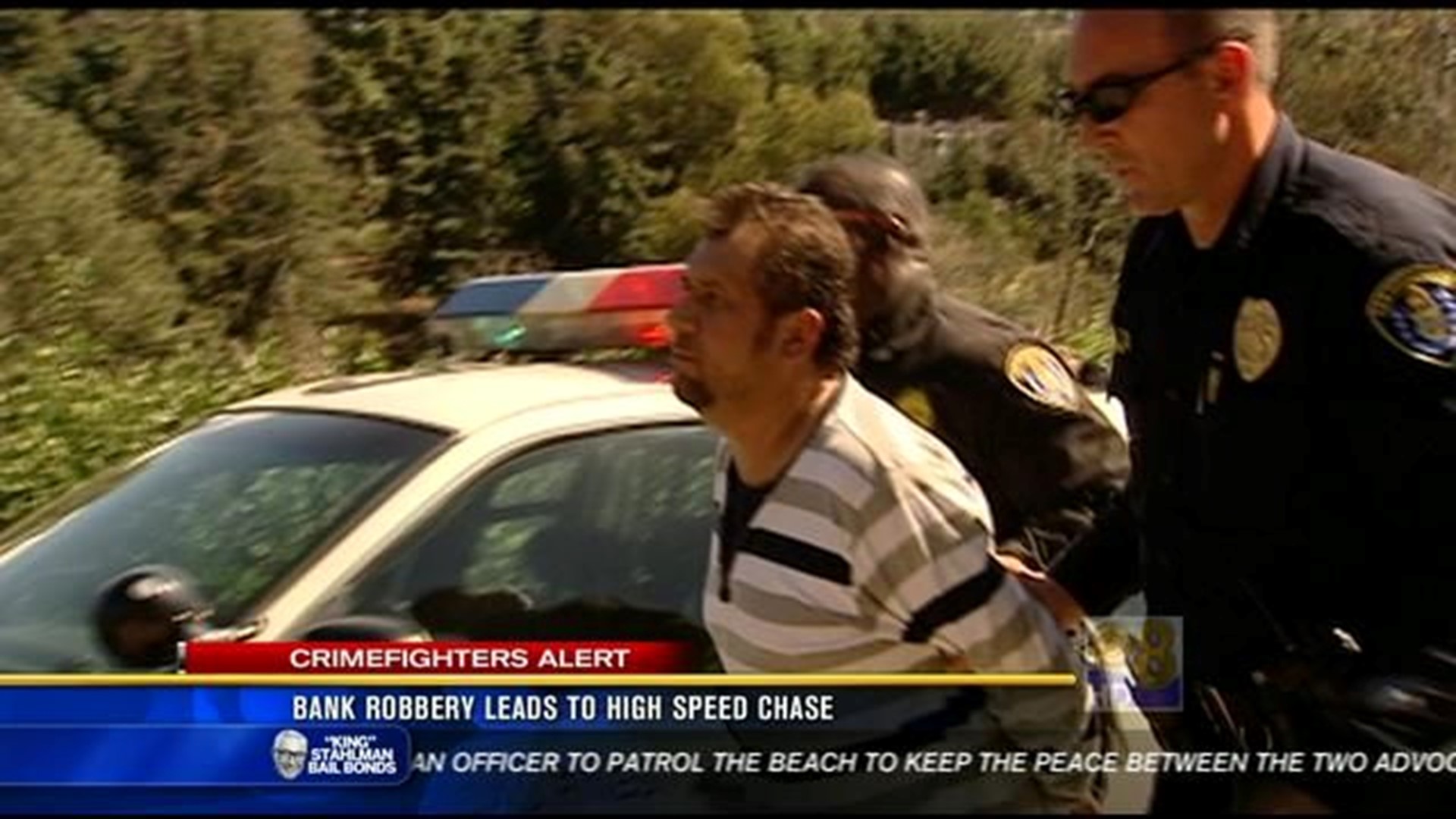 Bank robbery suspect arrested after police pursuit | cbs8.com