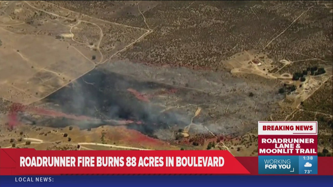 Vegetation Fire spreads quickly in southeast San Diego County ...