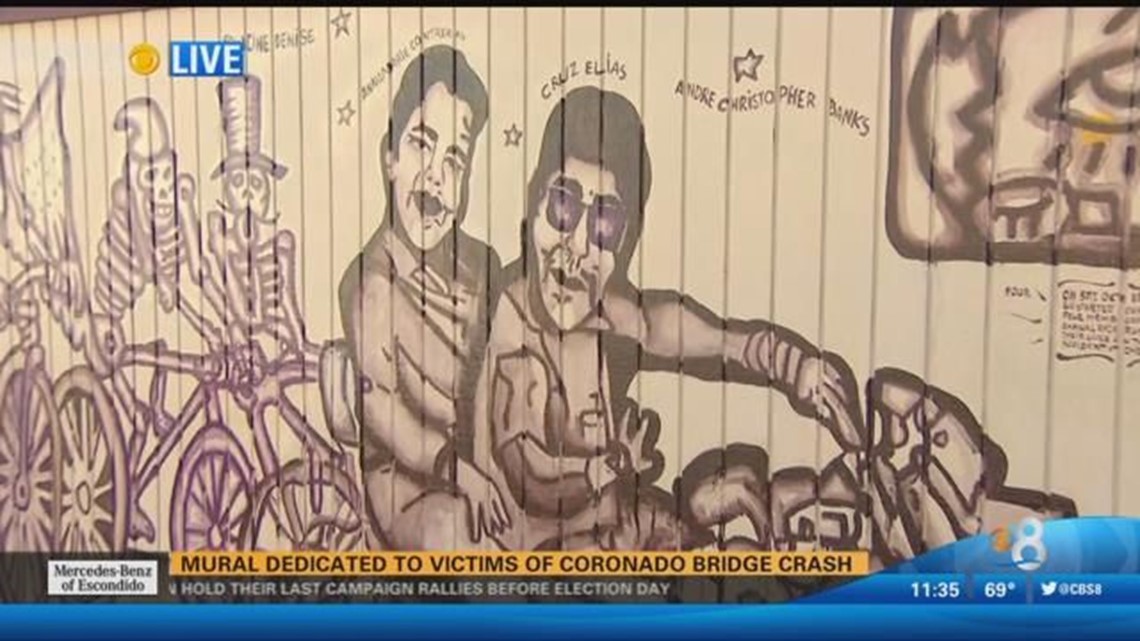 Mural dedicated to victims of Coronado Bridge crash | cbs8.com