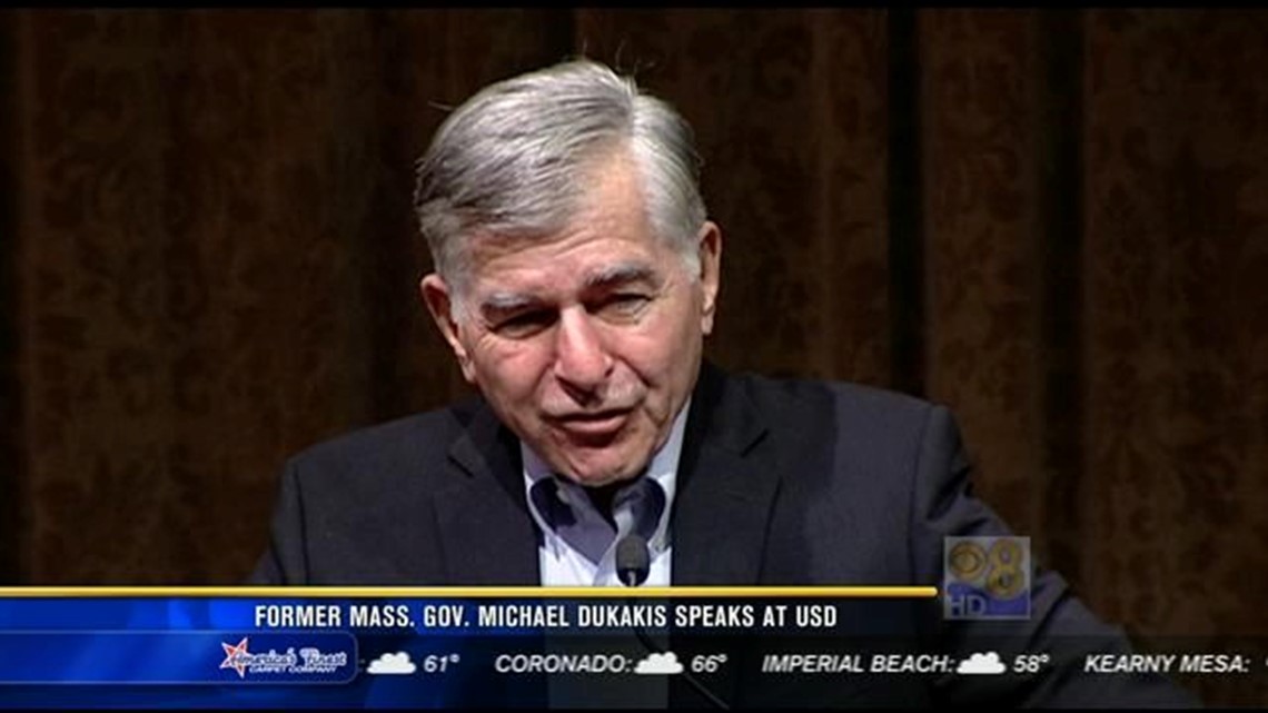 Former Mass. governor Michael Dukakis speaks at USD | cbs8.com
