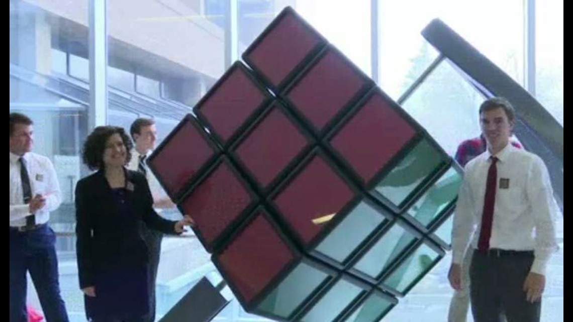 University of Michigan unveils 1,500-pound Rubik's Cube | cbs8.com