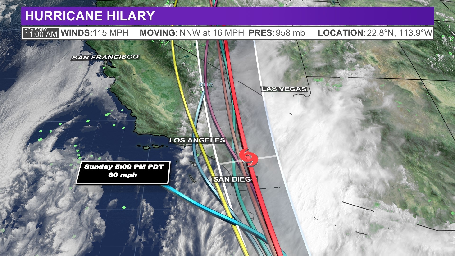 Tracking Hilary: Spaghetti model, Cone of Uncertainty and alerts | cbs8.com
