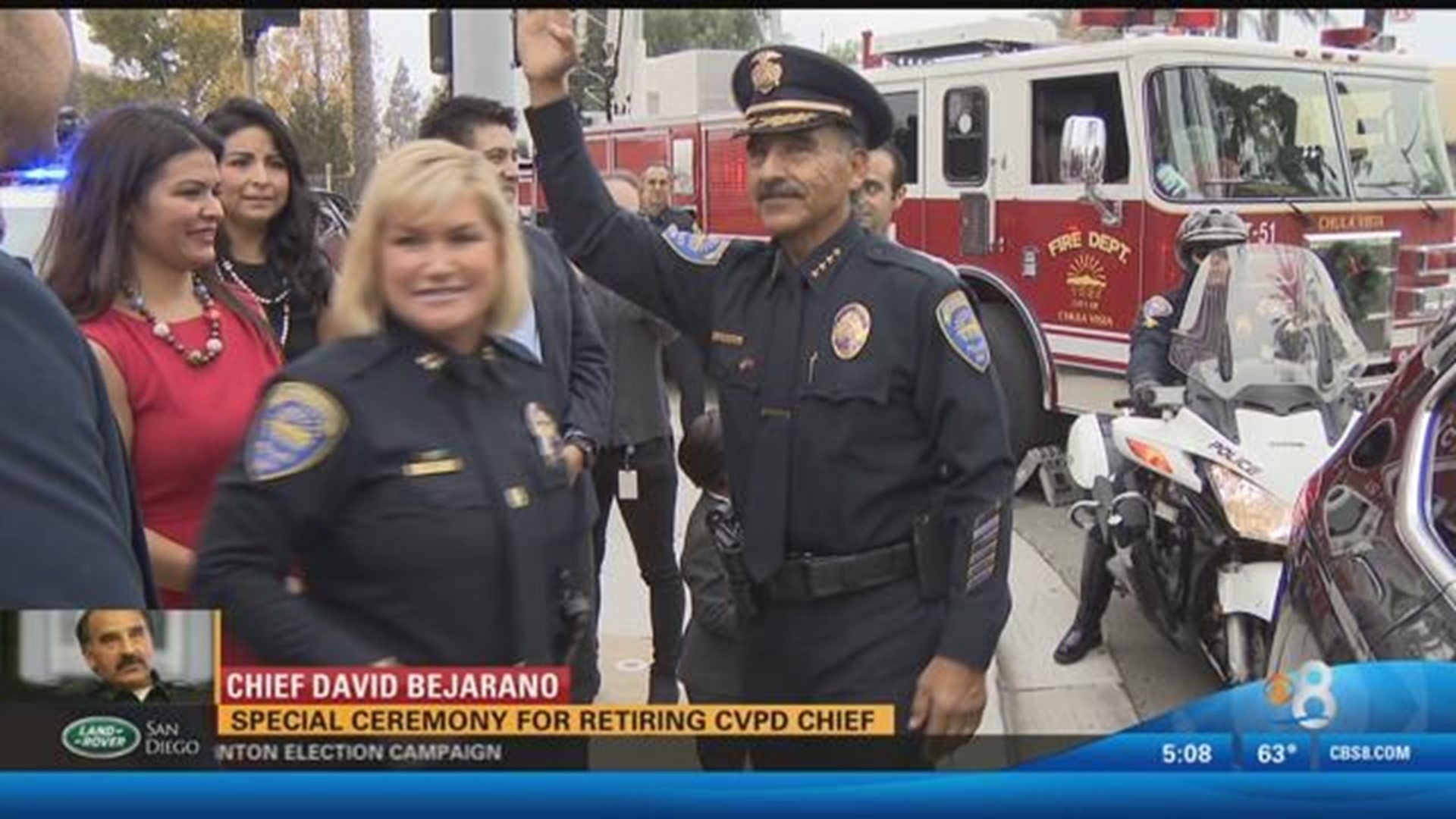 Special ceremony for retiring CVPD chief | cbs8.com