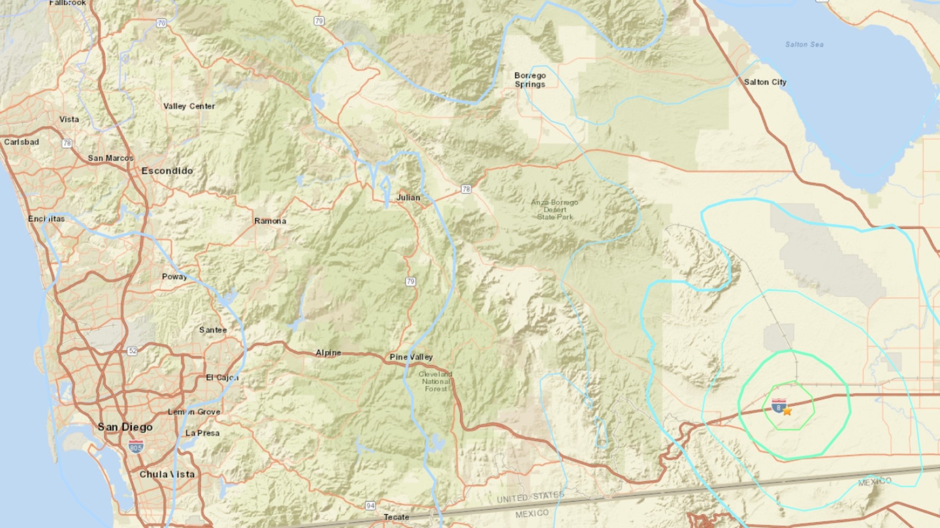 Earthquakes east of San Diego hit near U.S.-Mexico Border | cbs8.com