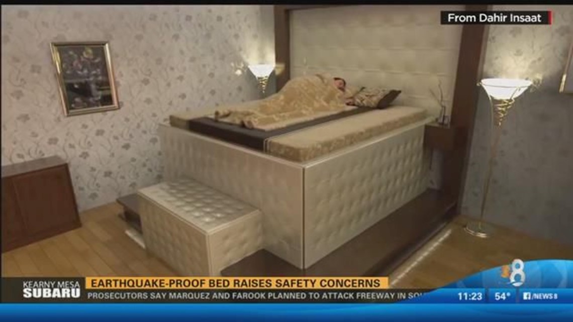 Earthquake-proof bed raises safety concerns | cbs8.com