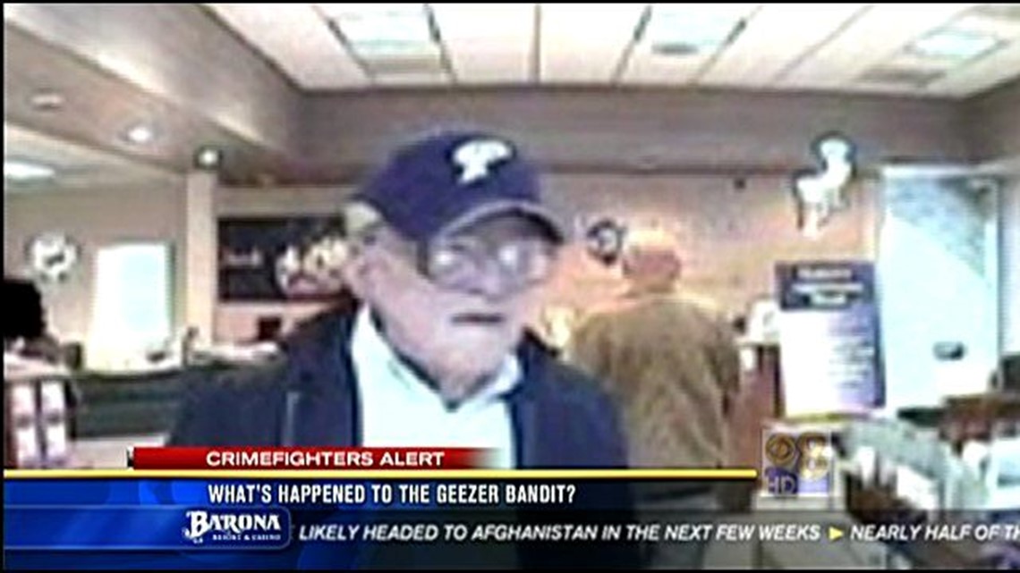 What has happened to the Geezer Bandit? | cbs8.com