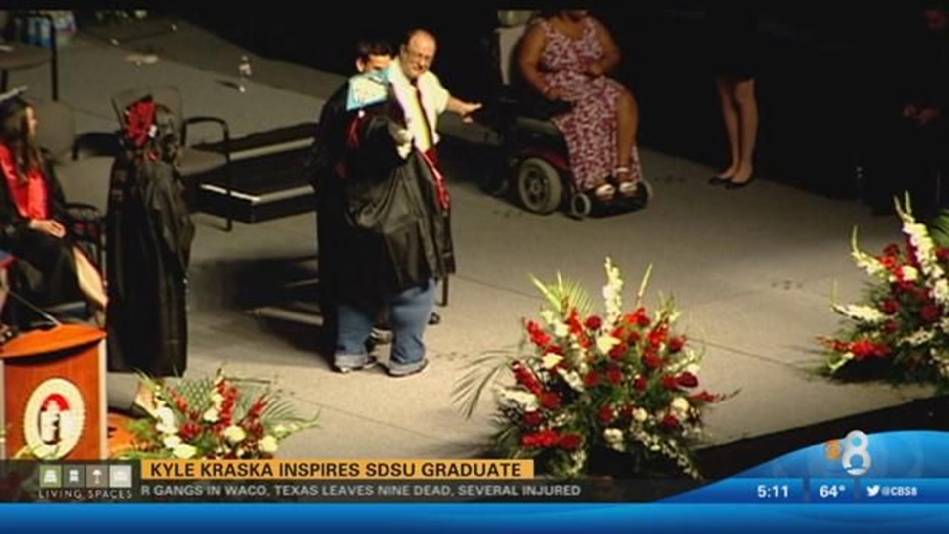 Kyle Kraska inspires SDSU graduate | cbs8.com