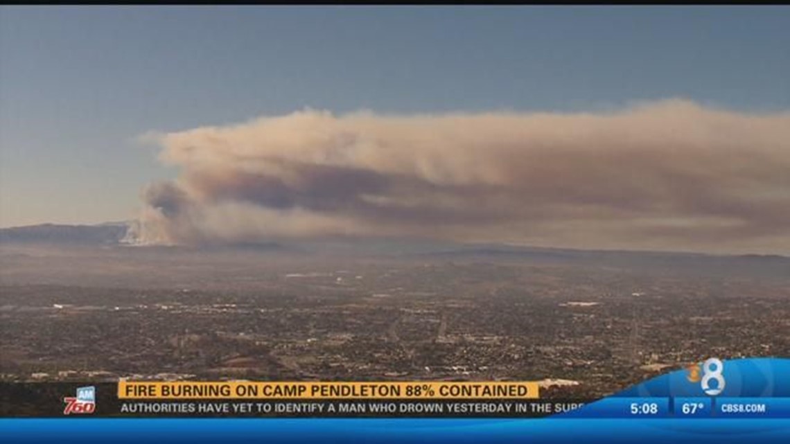 Fire burning on Camp Pendleton 92% contained | cbs8.com