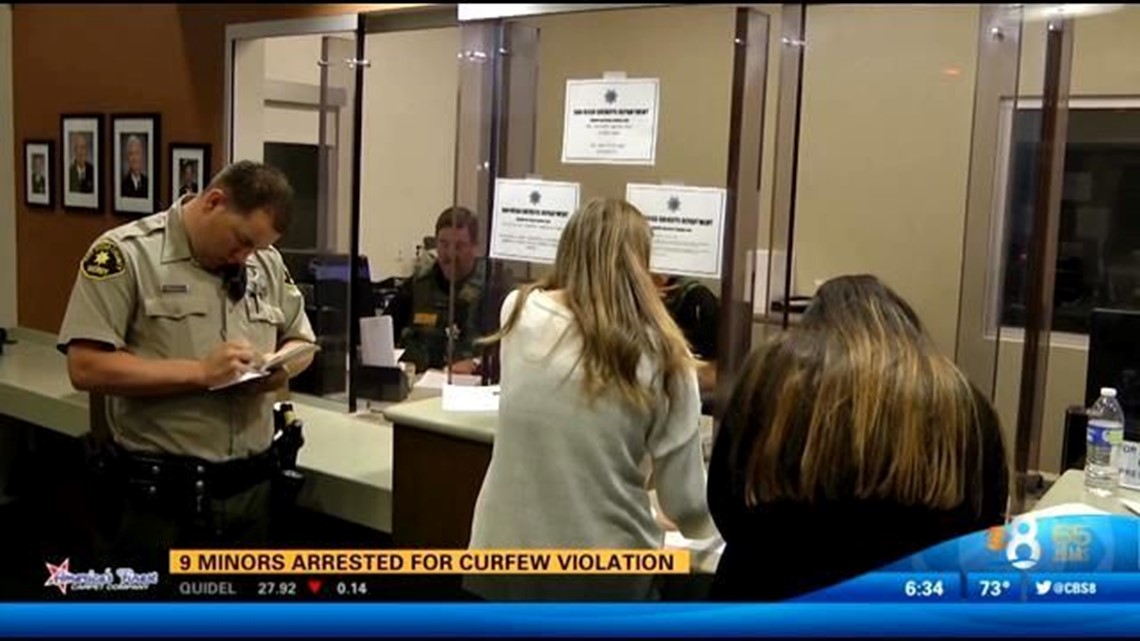 9 minors arrested for curfew violation | cbs8.com