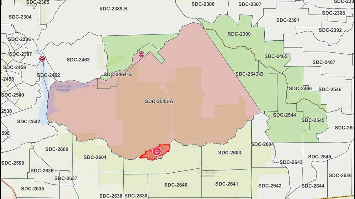 Brush fire, smoke, flames, evacuations, map in San Diego's South Bay near border | cbs8.com