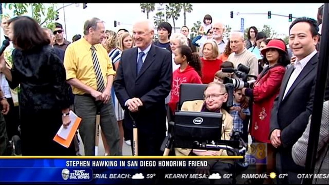 Stephen Hawking in San Diego honoring friend | cbs8.com