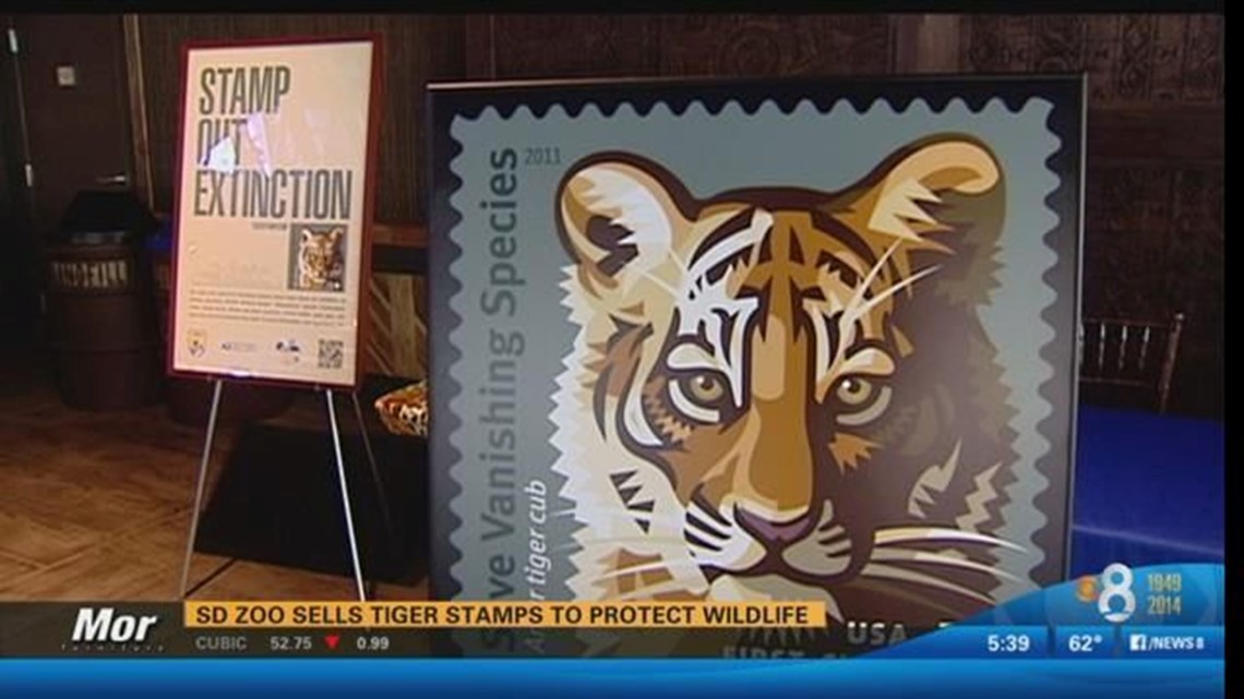 San Diego Zoo sells tiger stamps to protect wildlife | cbs8.com