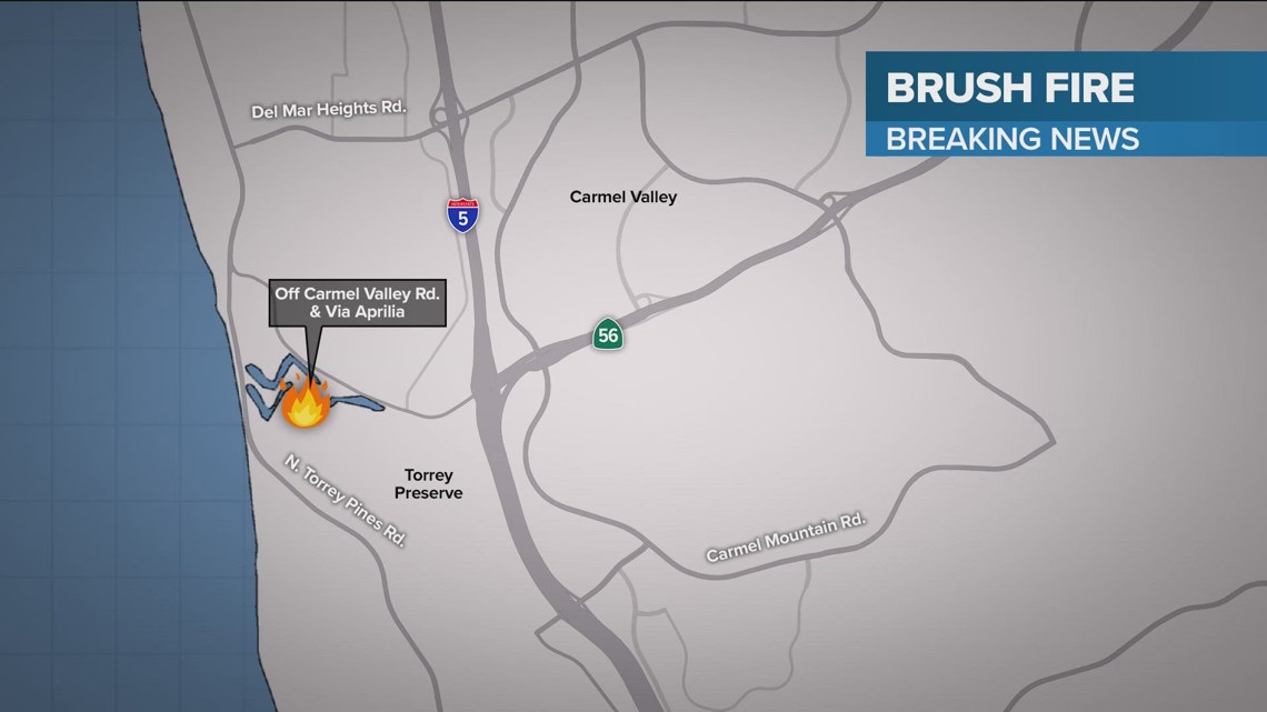 Evacuation orders issued near brush fire in Del Mar Heights | cbs8.com