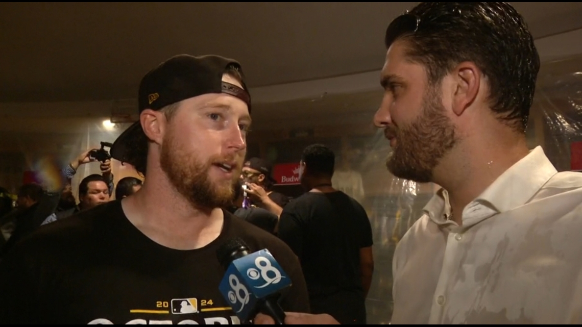 Padres sweep the Braves | Jake Garegnani was with the players when the ...