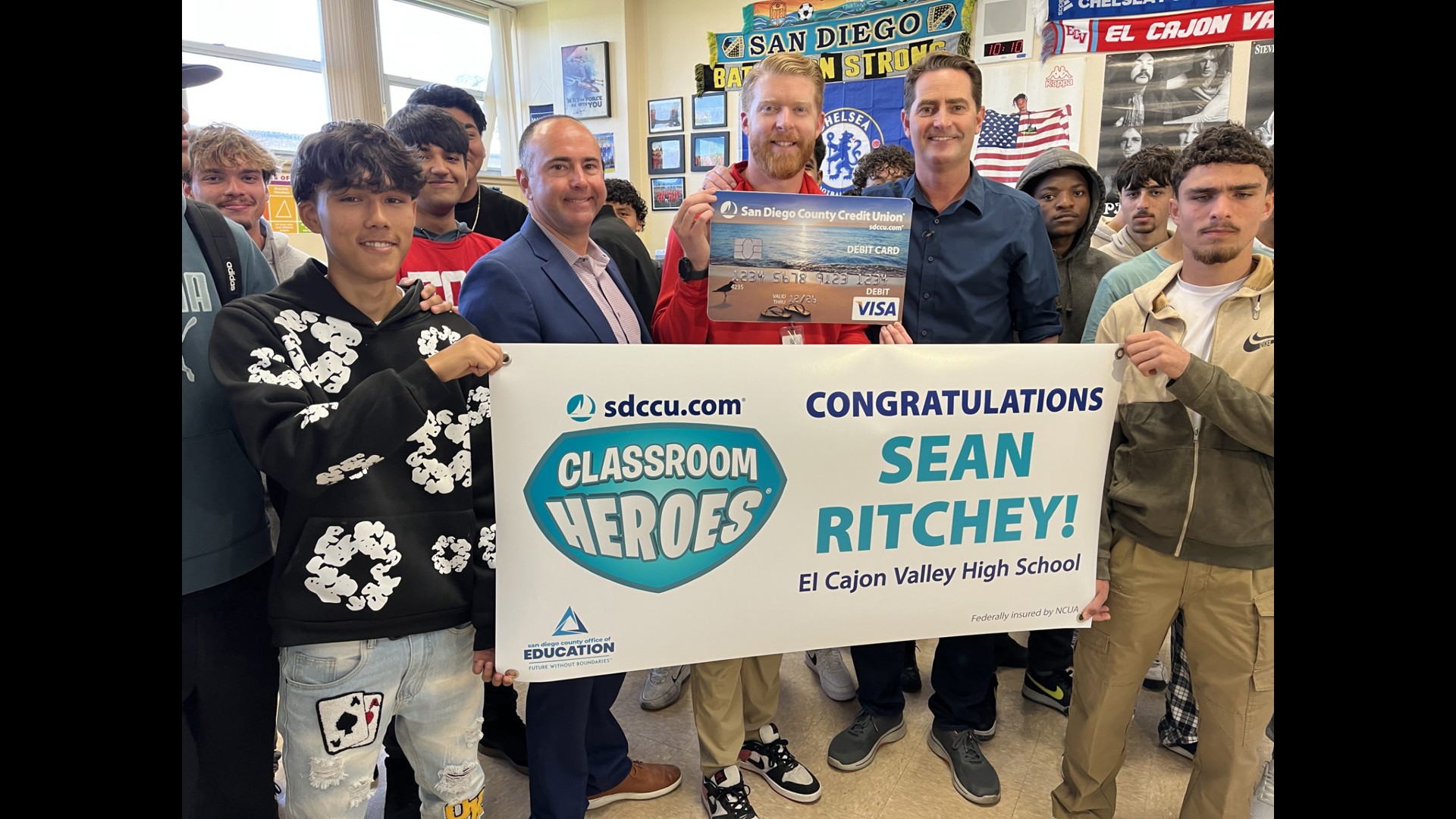 SDCCU honors Mr. Sean Ritchey as a Classroom Hero | cbs8.com