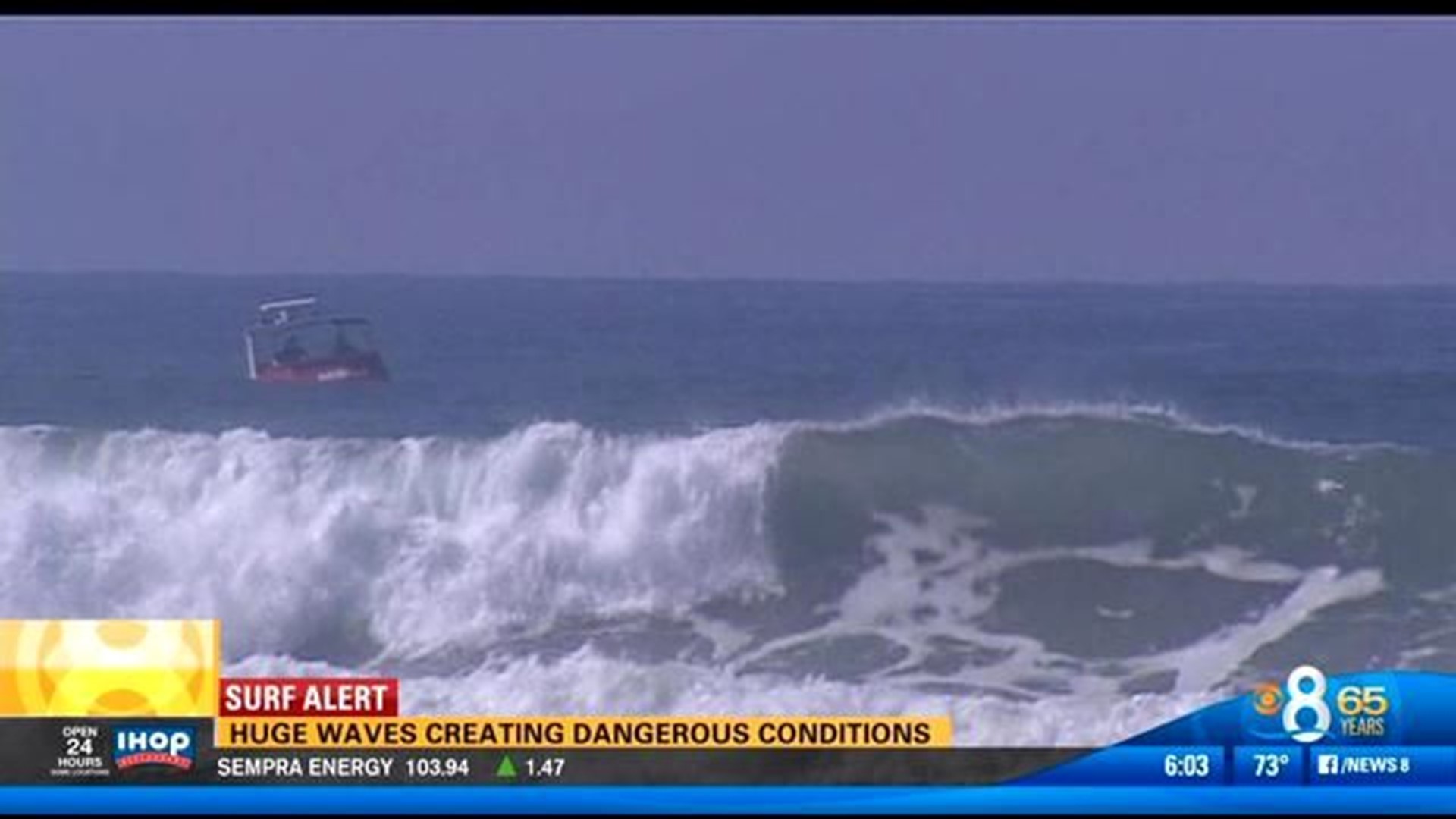 Surfers brave another day of dangerous waves | cbs8.com