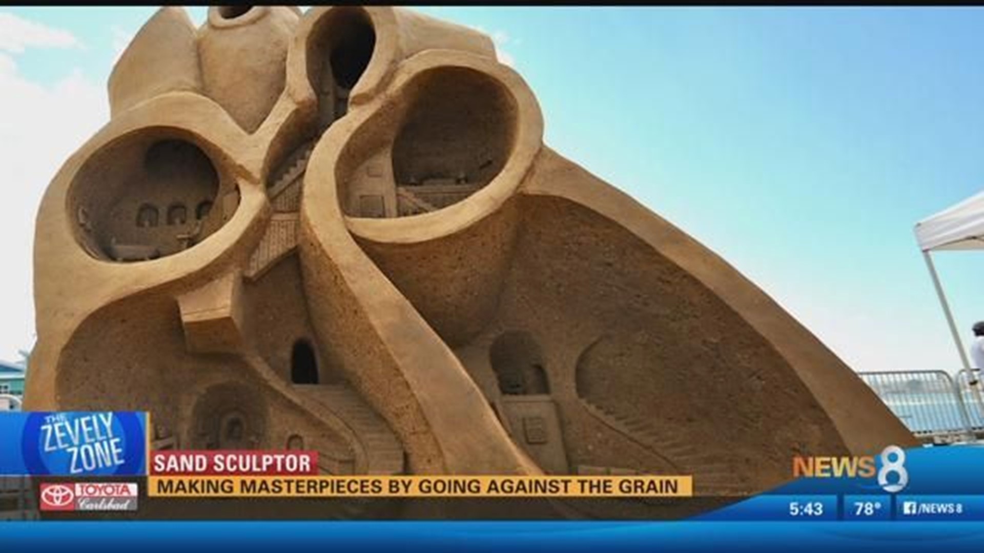 Sand Sculptor: Making masterpieces by going against the grain | cbs8.com