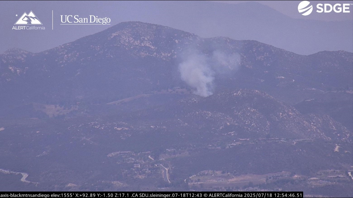 Brush fire, smoke, flames, any evacuations, map in Poway near SR-67 ...