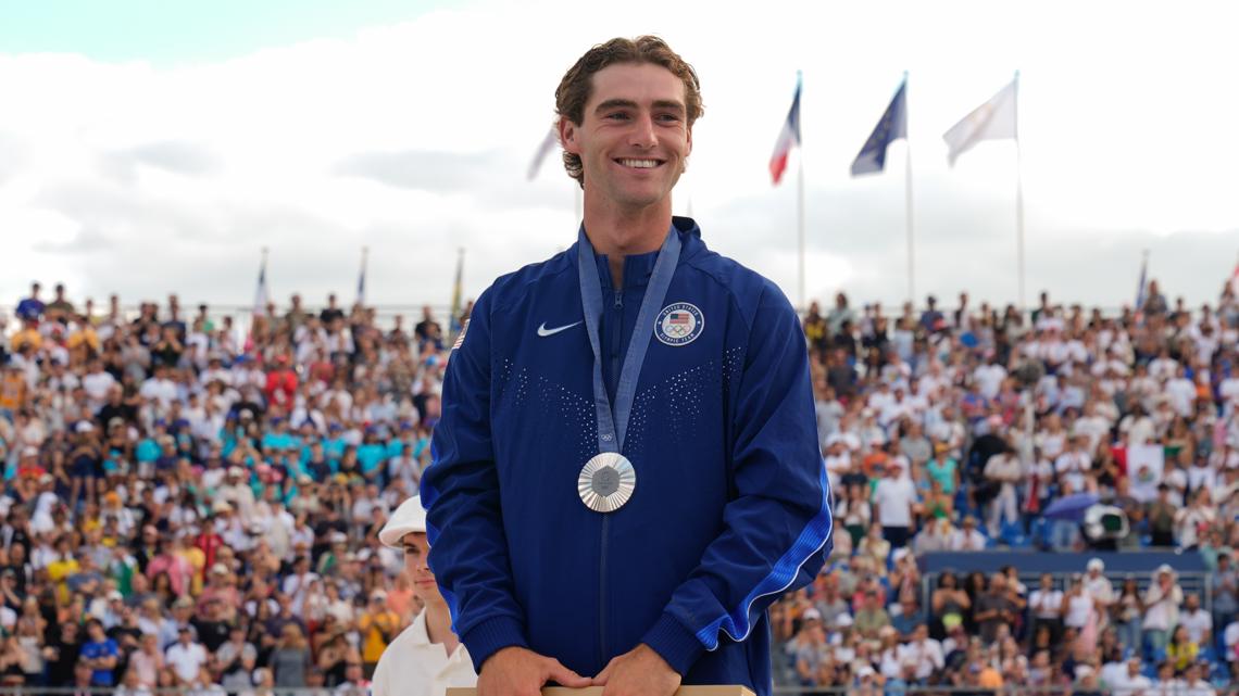 Encinitas' Thomas Schaar wins silver medal in park skateboarding | cbs8.com