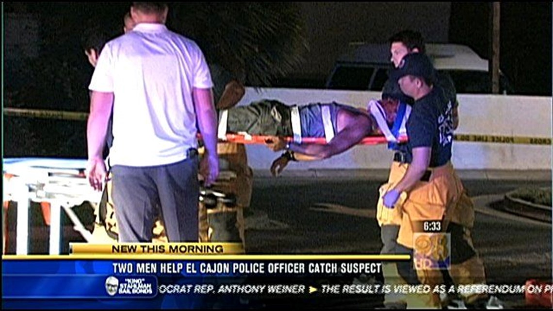 Good Samaritans help police officer fight off attacker | cbs8.com