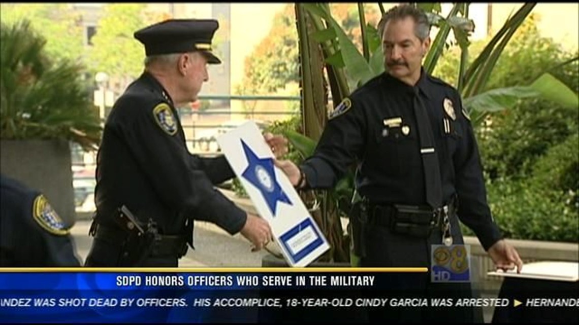 SDPD honors officers who serve in the military | cbs8.com