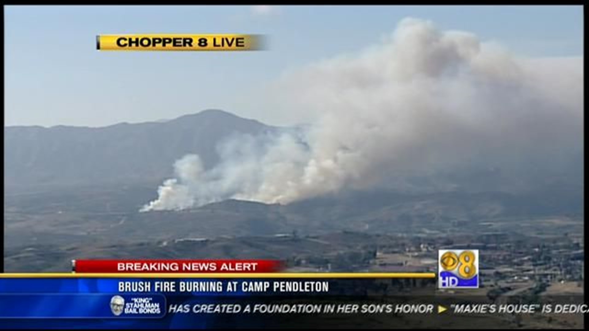Brush fire nearly contained at Camp Pendleton | cbs8.com